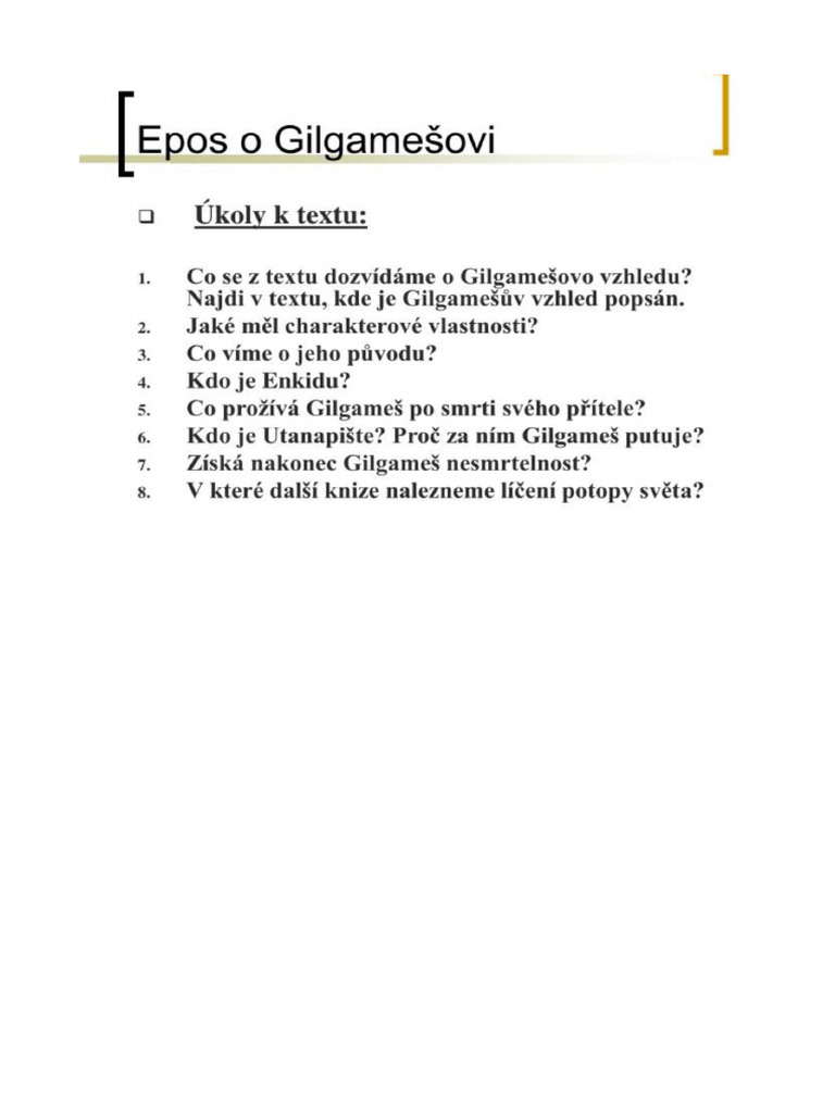 Epos o Gilgamešovi | PDF