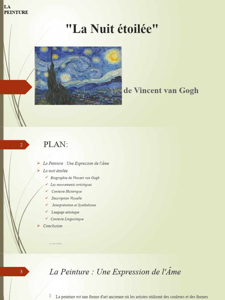 La Nuit Étoilée | PDF | Vincent Van Gogh | Peintures