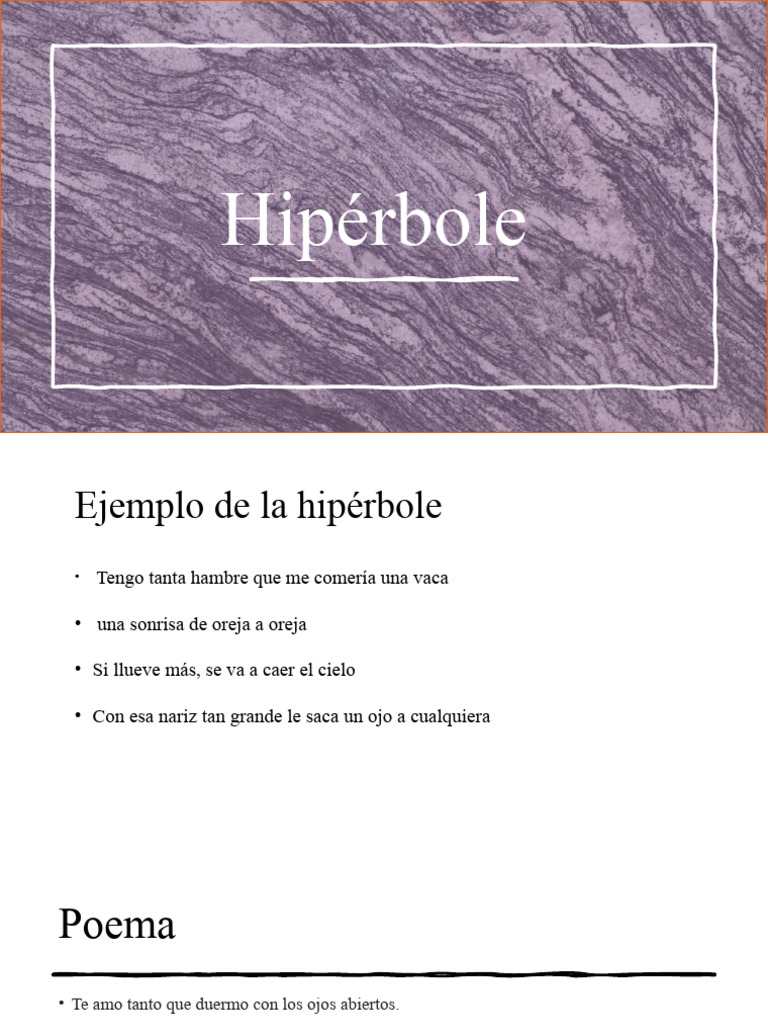 Ejemplos de Hipérbole y Metonimia | PDF
