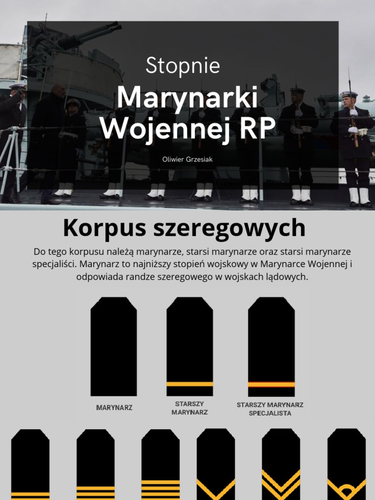 Stopnie Marynarki Wojennej RP | PDF