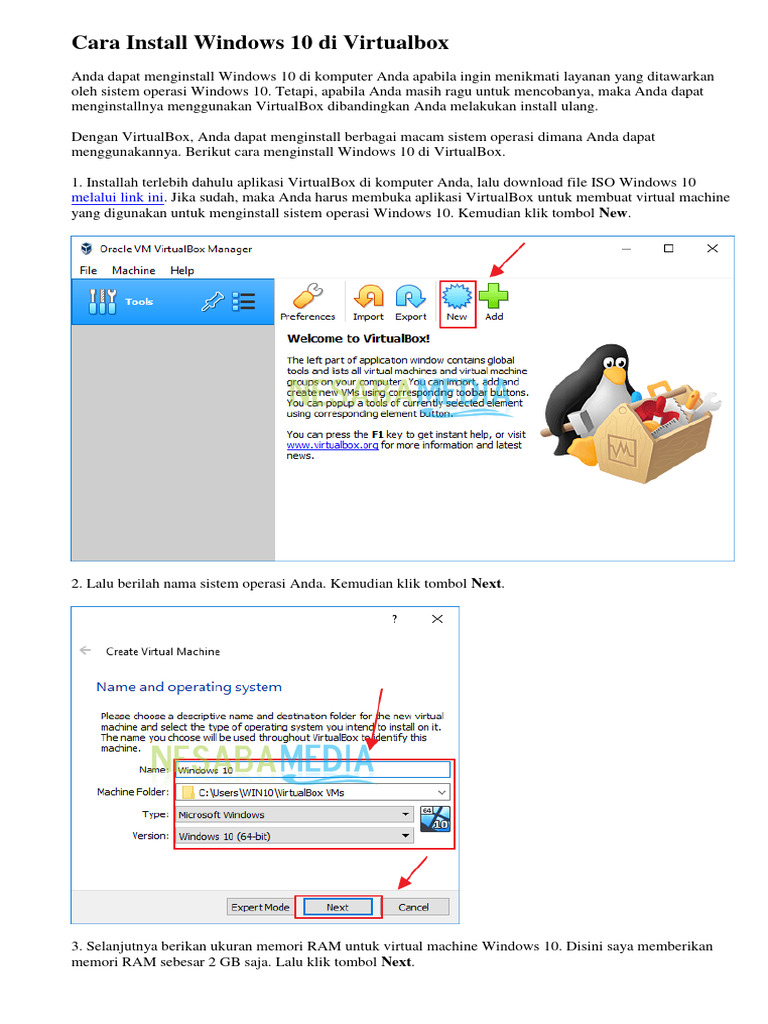 Cara Install Windows 10 Di Virtualbox | PDF