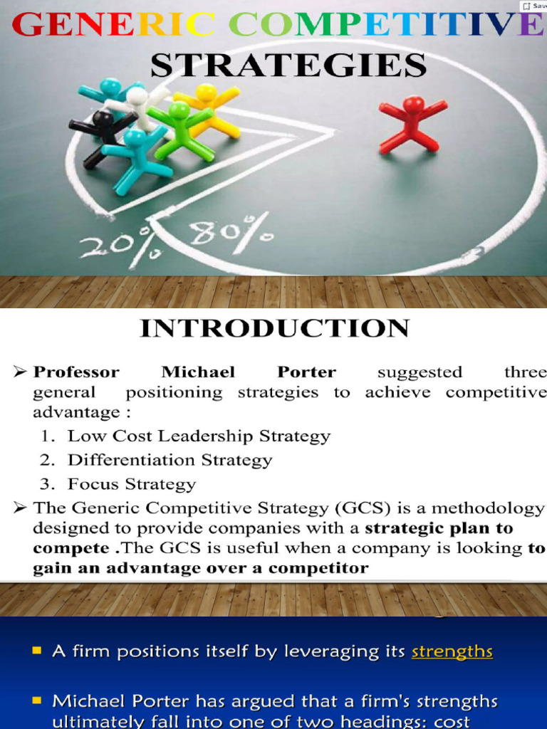 Michael E. Porter's Generic Competitive Strategies | PDF