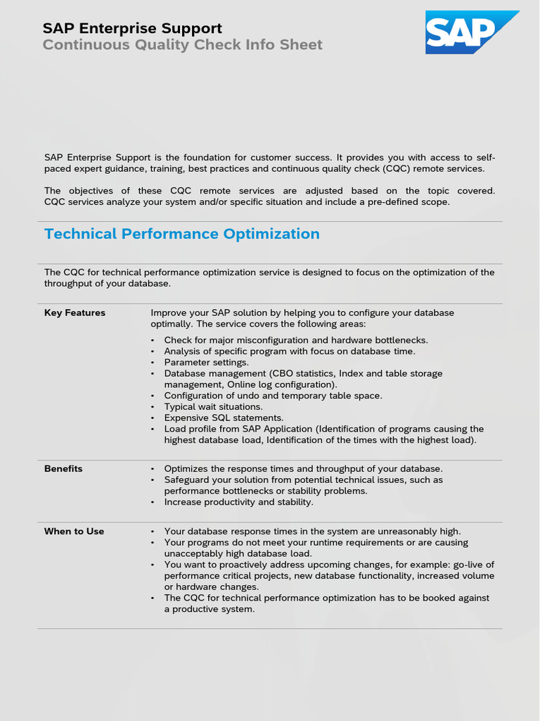 Technical Performance Optimization | PDF | Databases | Mathematical Optimization