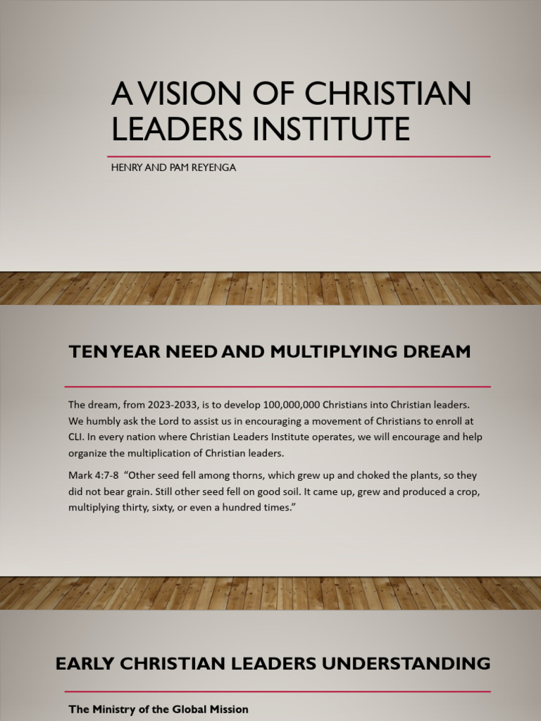 Vision for Christian Leaders Institute | PDF | Acts Of The Apostles ...