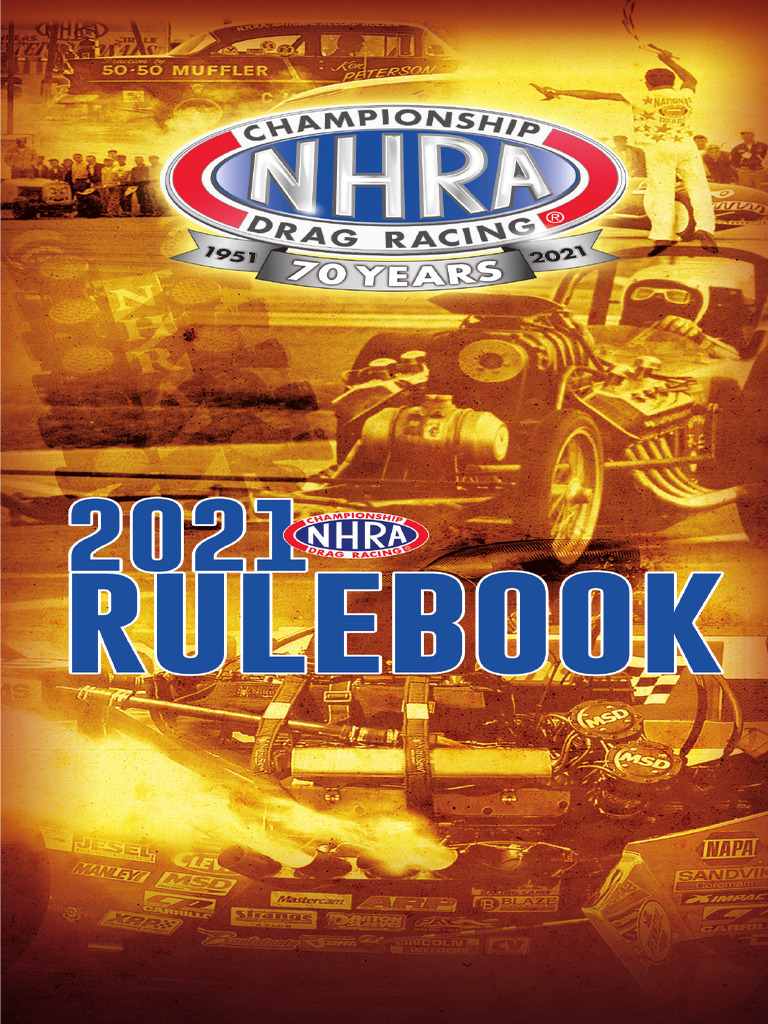 2021 NHRA Rulebook - 21 - 01 - 28 | PDF | Traffic Light | Auto Racing