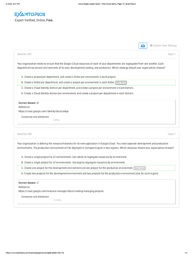 Expert Veri Ed, Online, Free.: Custom View Settings Question #57 | PDF ...