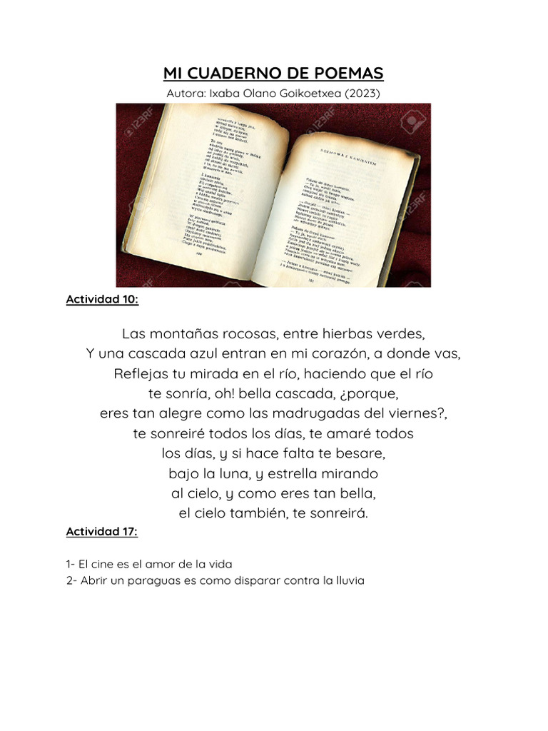 Mi Cuaderno de Poemas | PDF