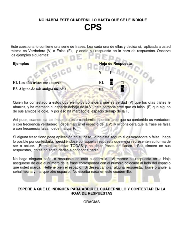 Cuadernillo CPS | PDF | Experiencia subjetiva | Las emociones