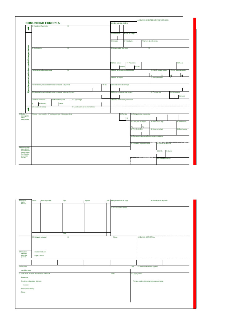 Plantilla Dua Excel | PDF | aduana