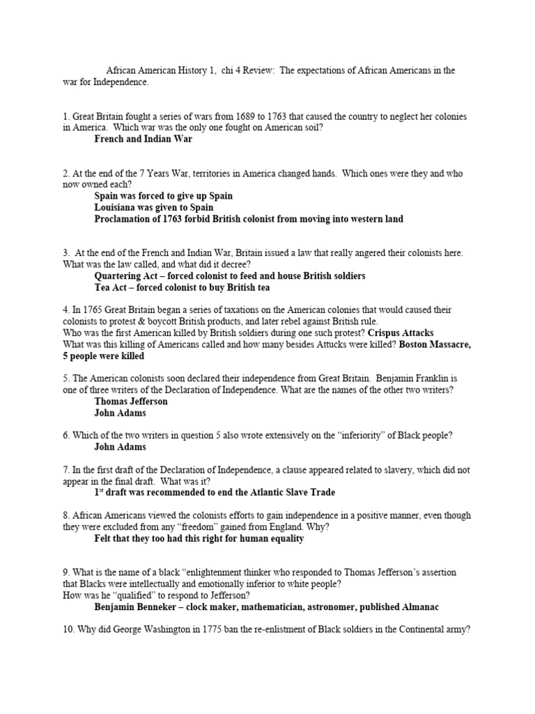 Ch. 4 Review Questions | PDF | Thirteen Colonies | United States ...