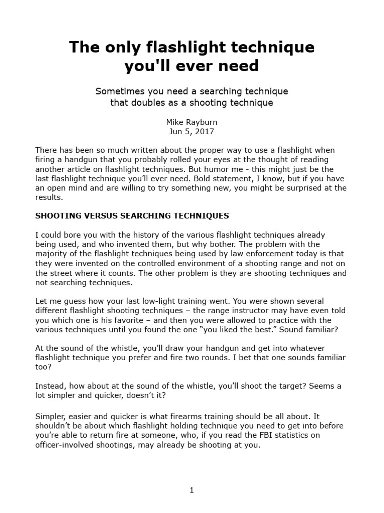 The Only Flashlight Technique You Will Ever Need - Rayburn (Mike Rayburn) (Z-Library) | PDF ...