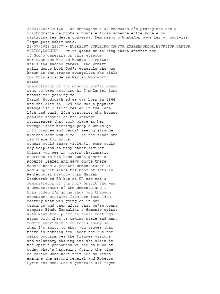 Conversa Do WhatsApp Com Irma Eva 2 | PDF