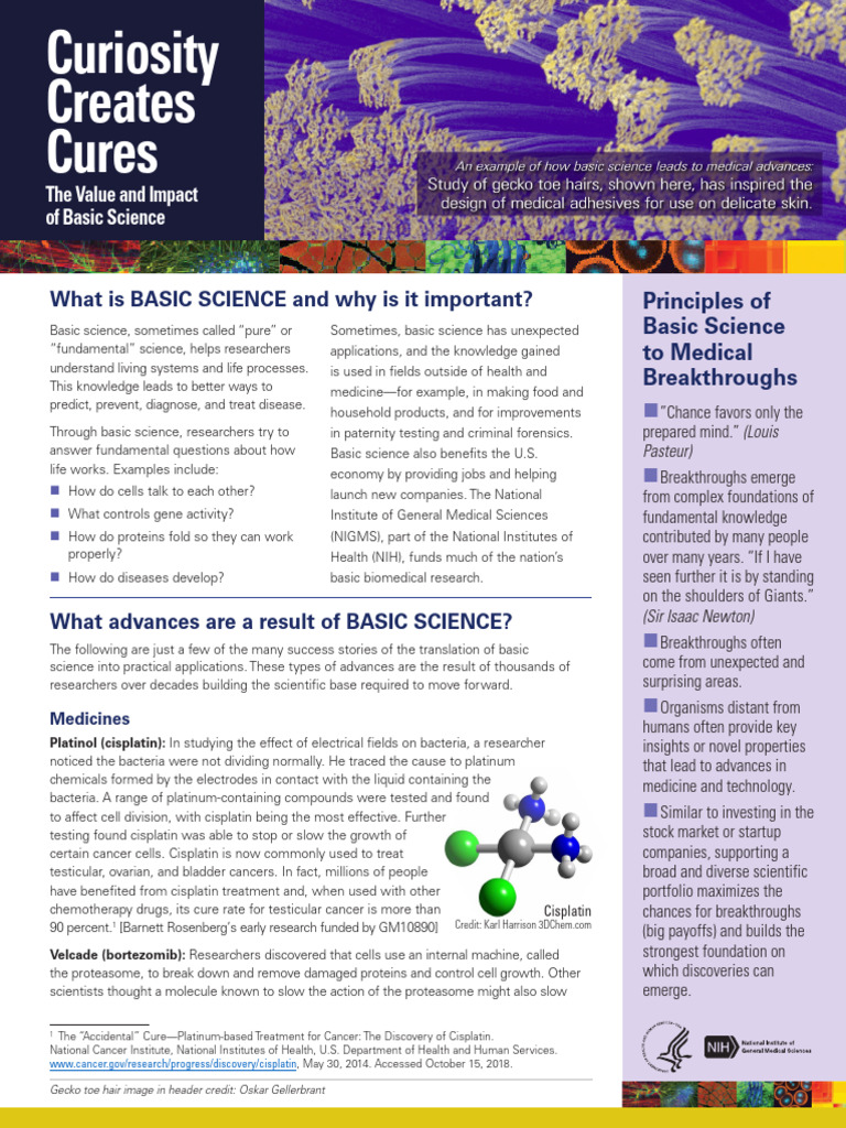 Fact Sheet Curiosity Creates Cures | PDF | Science | Cancer