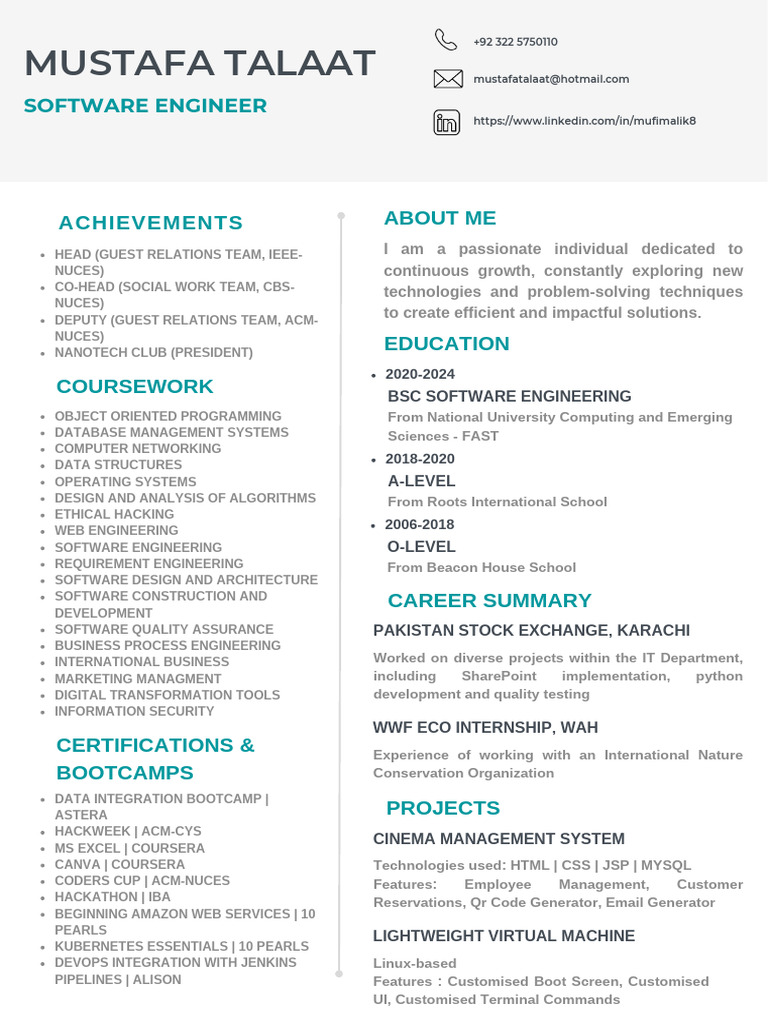 Mustafa Talaat CV | PDF