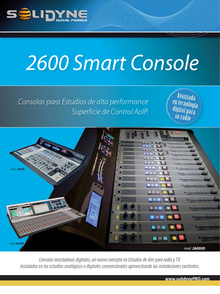 2600 Smart Console | PDF | Micrófono | Audio digital