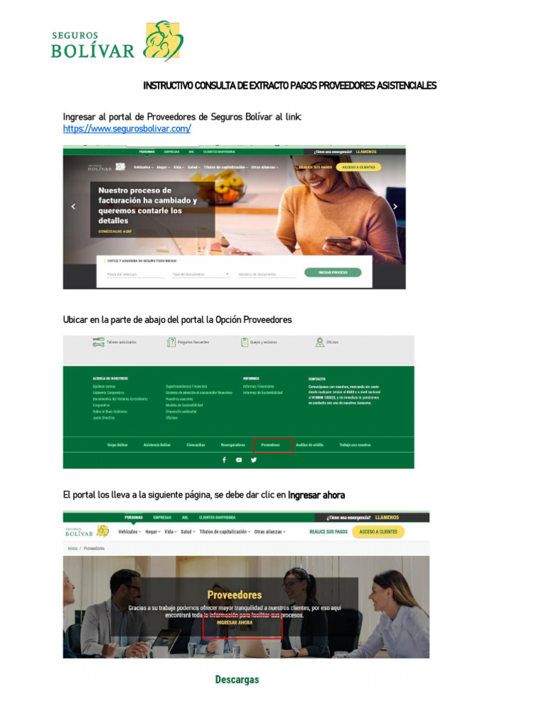 Instructivo Consulta de Extractos de Pagos Proveedores Asistenciales | PDF | Internet | Software