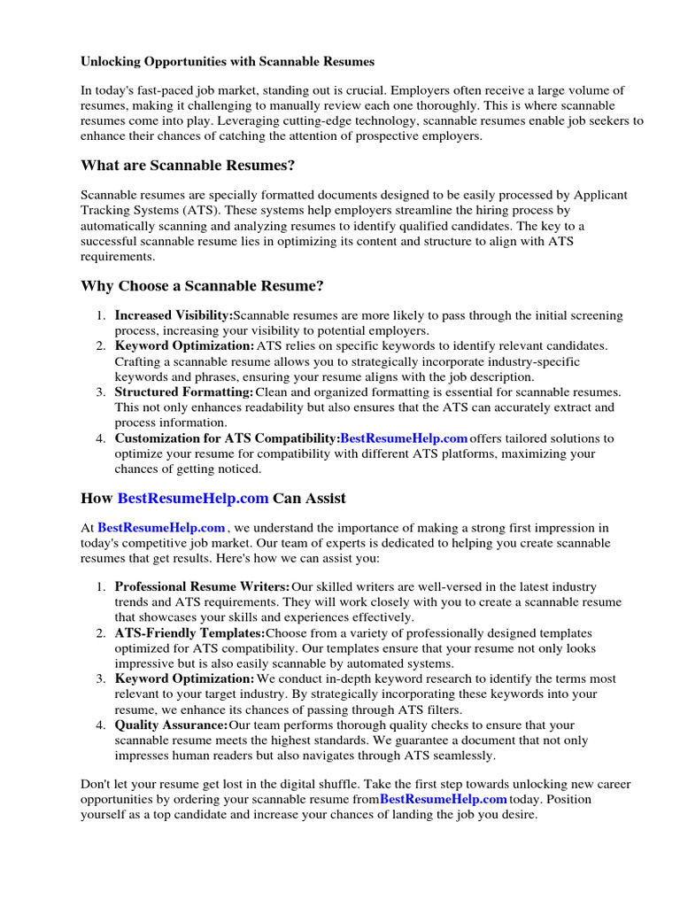 Scannable Resume | PDF | Résumé | Typefaces Scannable Resume | PDF | Résumé | Typefaces