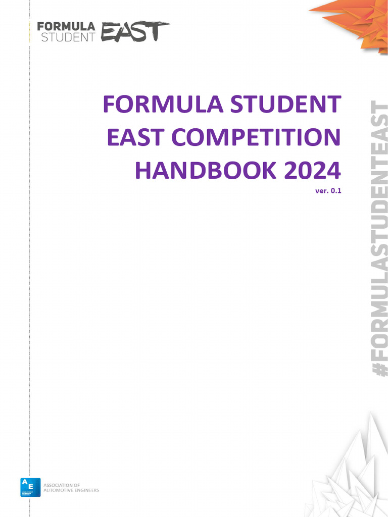 FSEast 2024 Competition Handbook | PDF | Vehicles