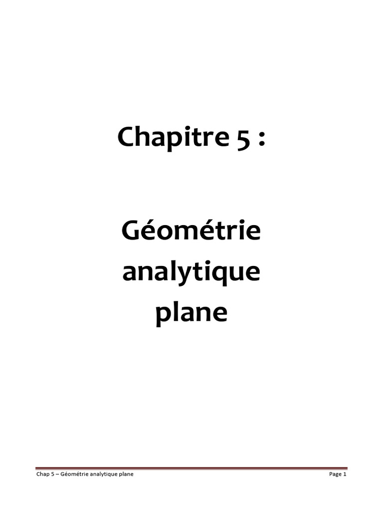 Équations de droites en géométrie analytique | PDF | Géométrie ...