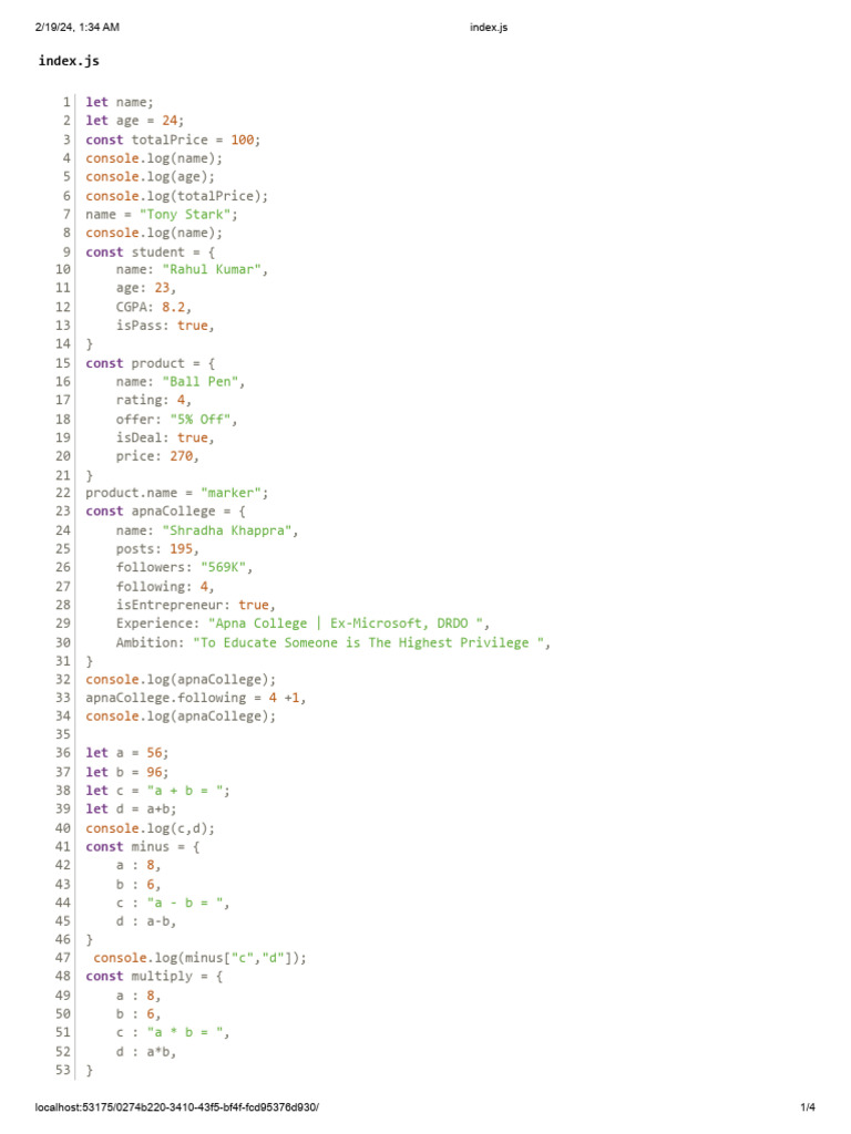 Index Js | PDF | Computer Programming | Mathematics