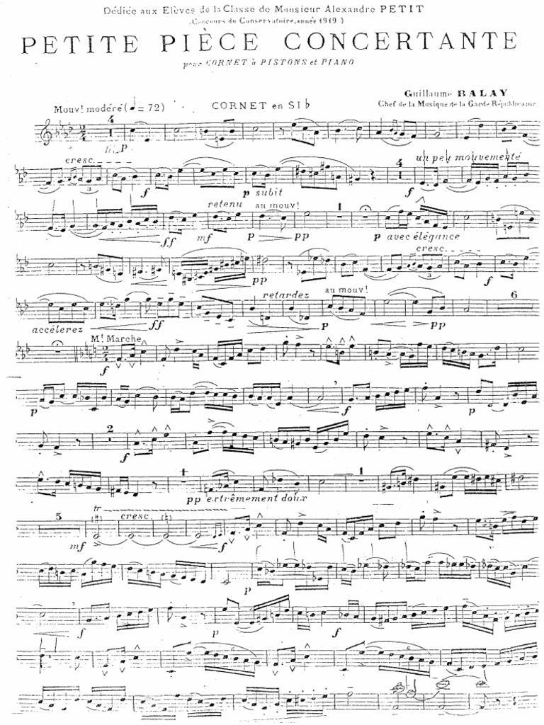 Balay, Guillaume - Petite Piéce Concertante | PDF