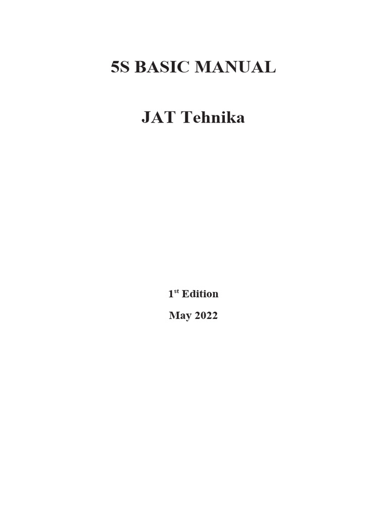 Basic Manual 5s Jatt | PDF | Safety | Inventory