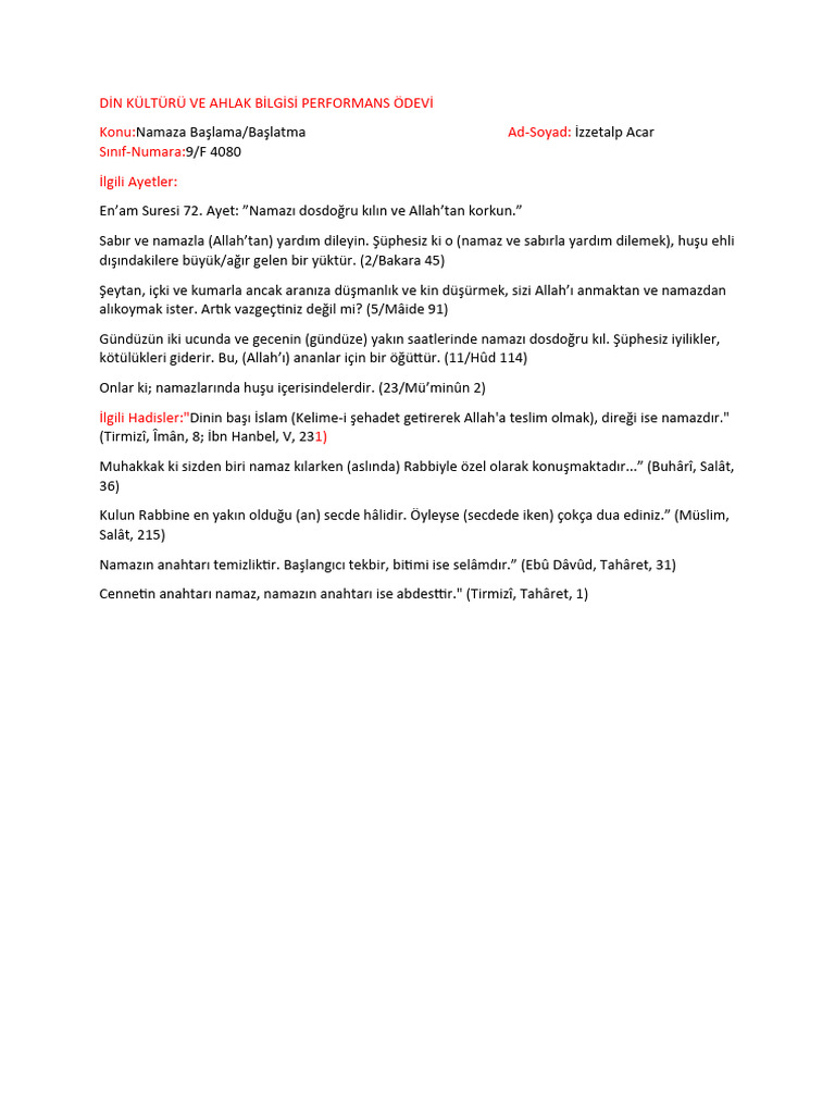 Din Performans | PDF