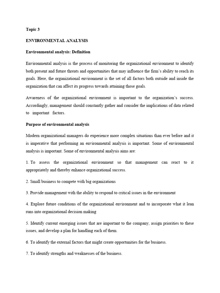 Topic 3 & 4 Strategic | PDF | Cost Of Living | Swot Analysis