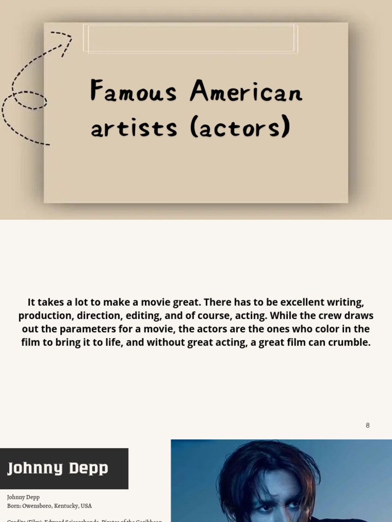 Famous American Actors D&M | PDF