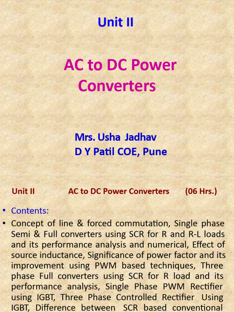 Unit 2 - New | PDF | Rectifier | Electrical Network