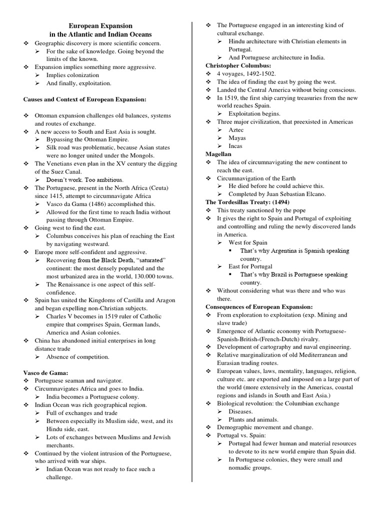 Hist 106 Super Important Notes | PDF | Protestantism | Age Of Discovery