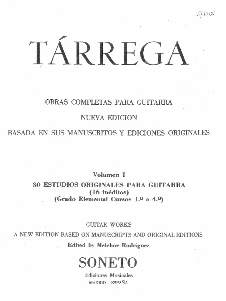 Tárrega Vol I y II | PDF