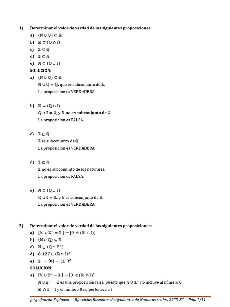 Ayudantia Logica Matematica | PDF | Proposición | Número Real
