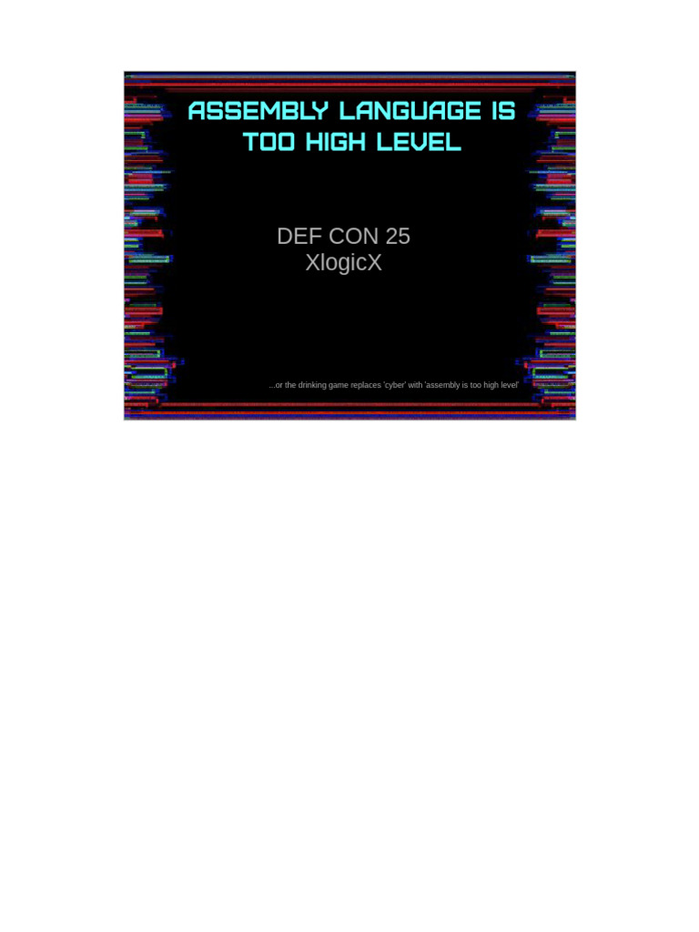 XlogicX | PDF | Assembly Language | Pointer (Computer Programming)