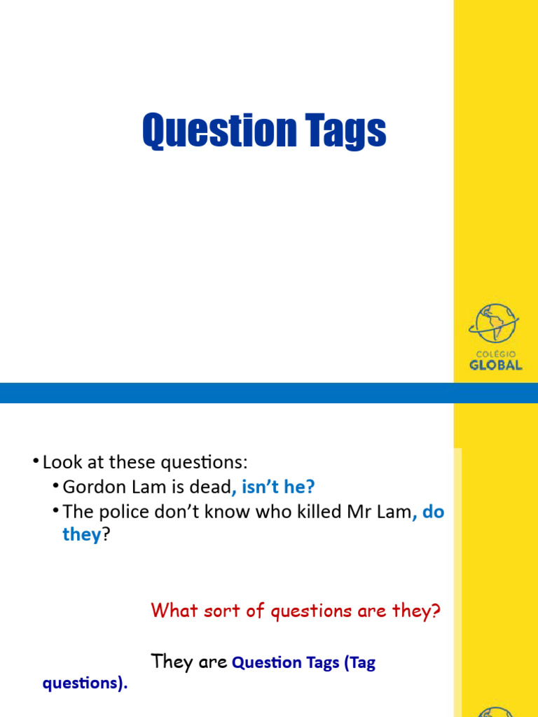 Question Tags | PDF | Question | Linguistic Morphology
