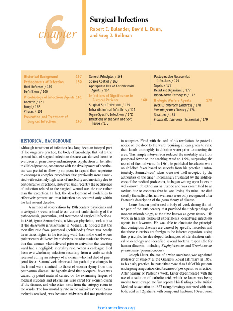 6-Schwartzs Principles of Surgery-Cap 6 | PDF | Infection | Sepsis