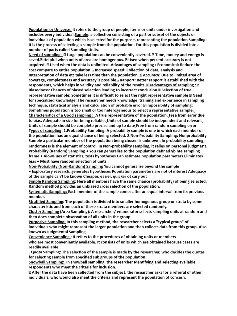 Rs Sampling | PDF | Sampling (Statistics) | Accuracy And Precision