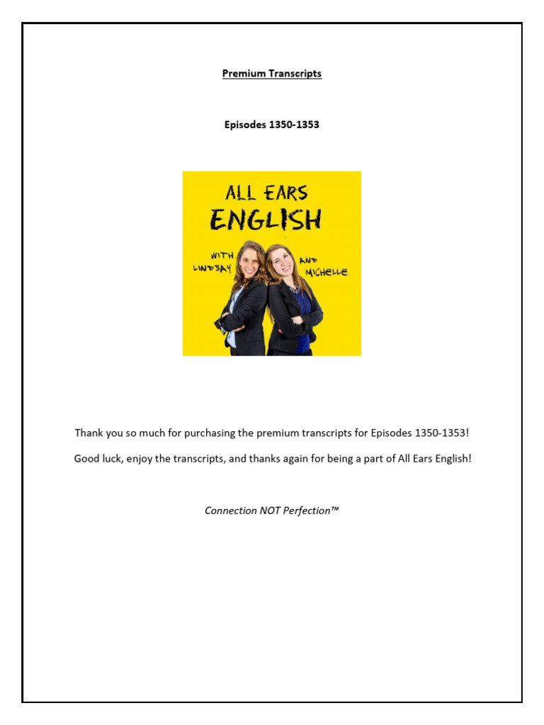 AEE 1350-1353 Transcripts Episodes | PDF