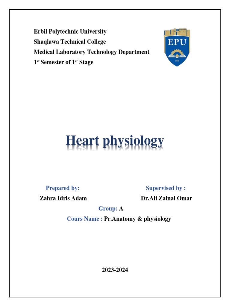 Heart Physiology | PDF | Heart | Atrium (Heart)