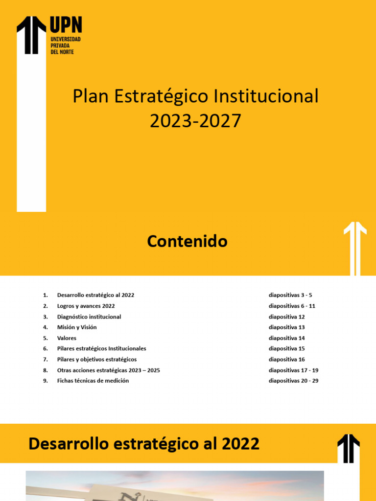 UPN Plan Estrategico Institucional | PDF | Sistema de manejo de calidad ...