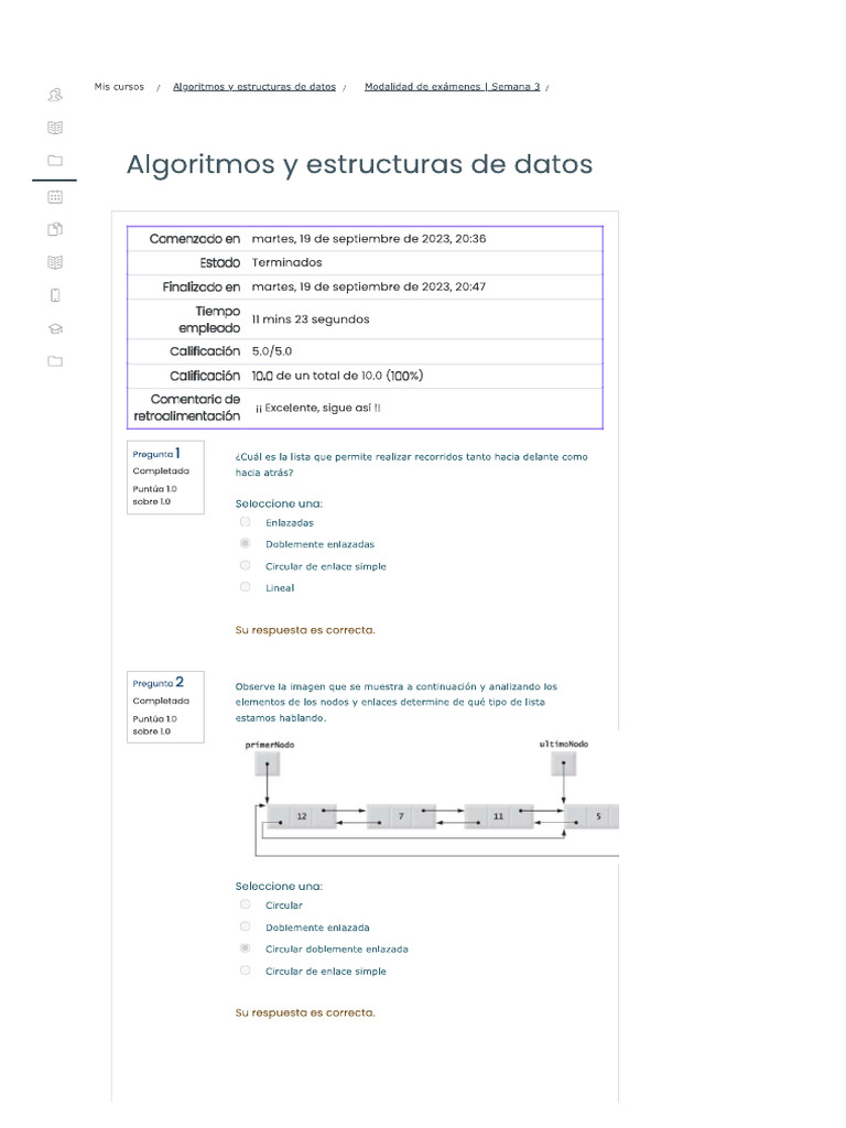 Algoritmos y Estructuras de Datos - Semana 3 | PDF