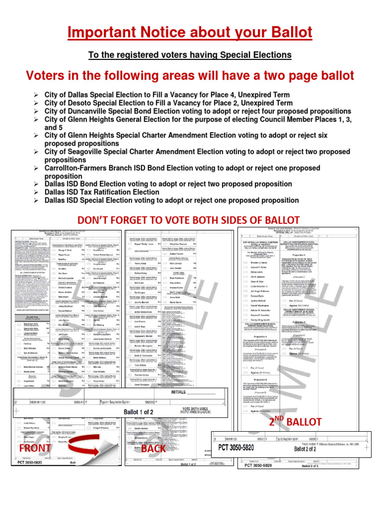 Special Election Ballot Notice 2023 | PDF