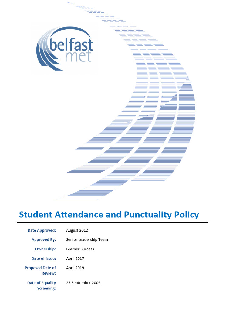 Student Attendance and Punctuality Policy | PDF | Caregiver | College