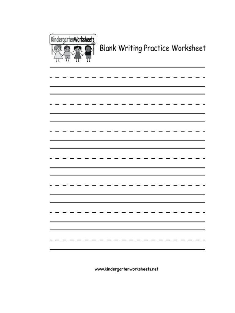 Blank Writing Practise Worksheet | PDF