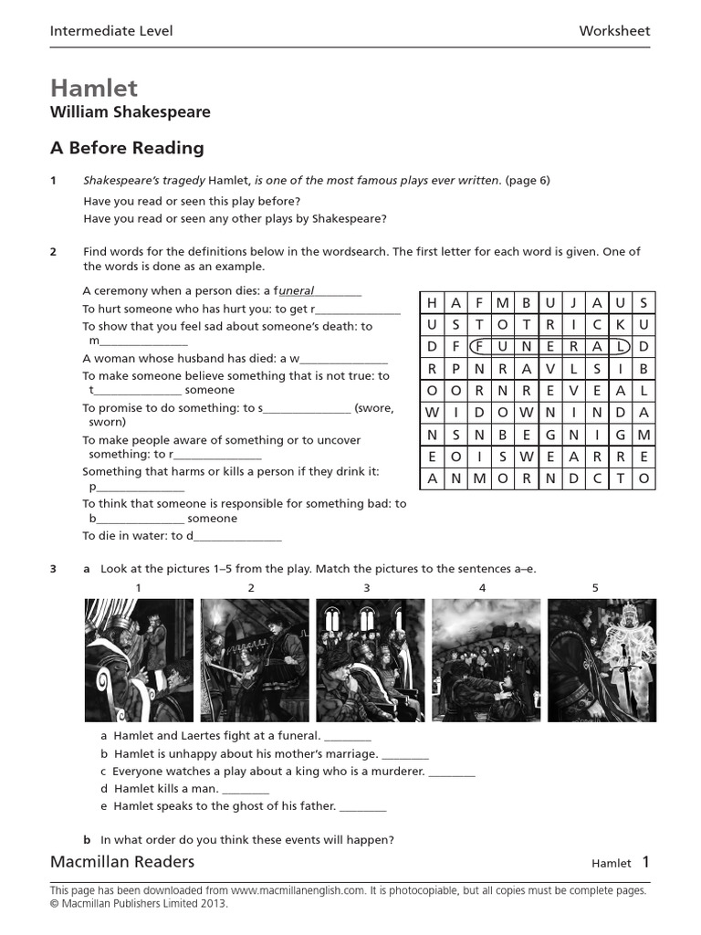 Hamlet Worksheet | PDF | Hamlet Hamlet Worksheet | PDF | Hamlet