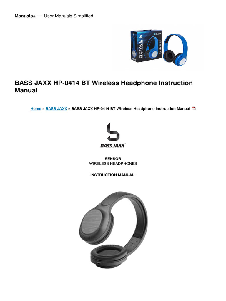 HP 0414 BT Wireless Headphone Manual | PDF | Radio | Bluetooth