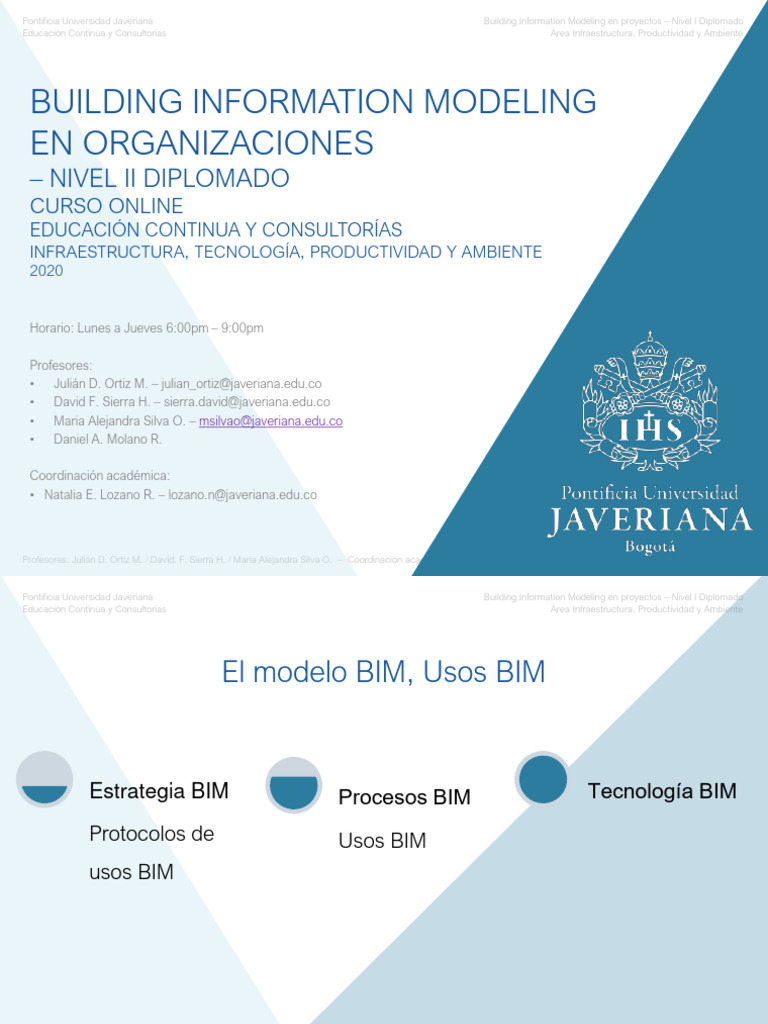 Clase 3 - Usos Bim y Lod | PDF | Modelado de información de ...