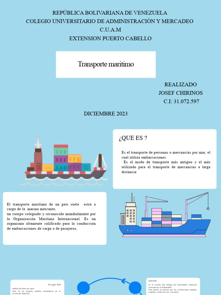 Presentación Transporte Maritimo | PDF | Transporte | Buques