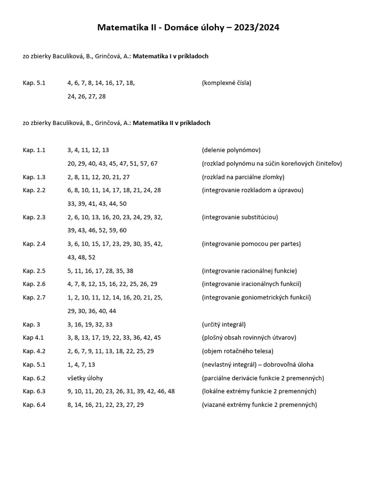 Domáce Úlohy | PDF