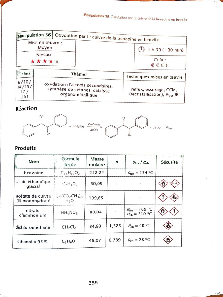 Complexes Benzoine Benzile Martinand | PDF